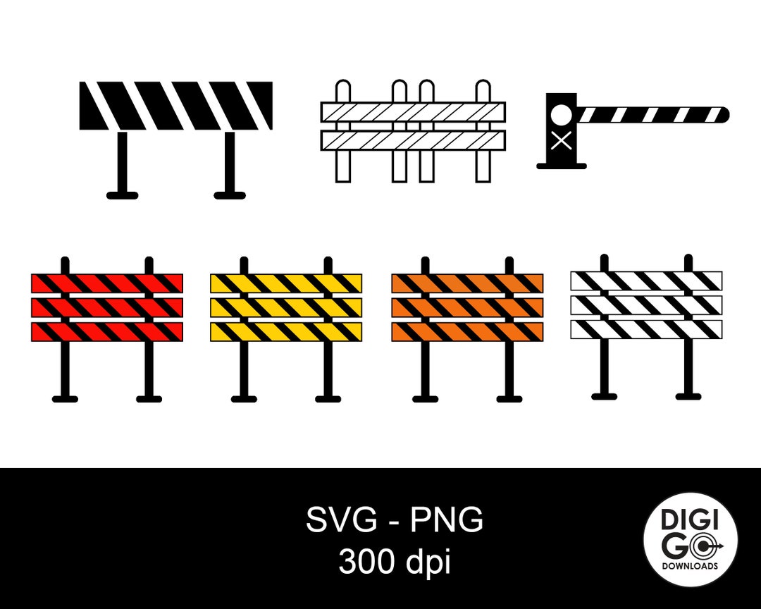 Road Block Svg / Road Barrier Svg / Traffic Barrier / Car Barrier ...