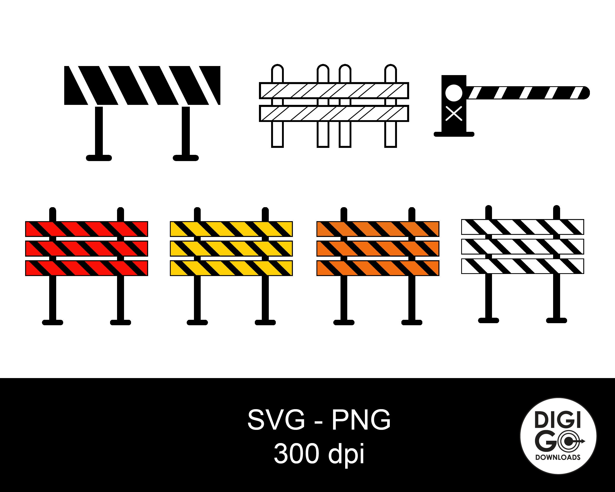 Road Block Svg / Road Barrier Svg / Traffic Barrier / Car Barrier ...