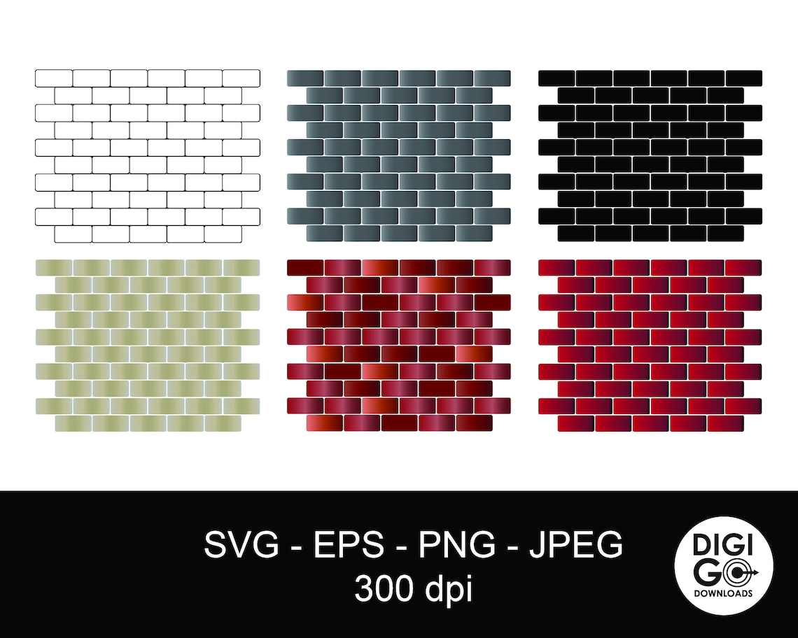 Brick Wall Svg / Bricks Svg / Brick Wall Pattern / Brick - Etsy