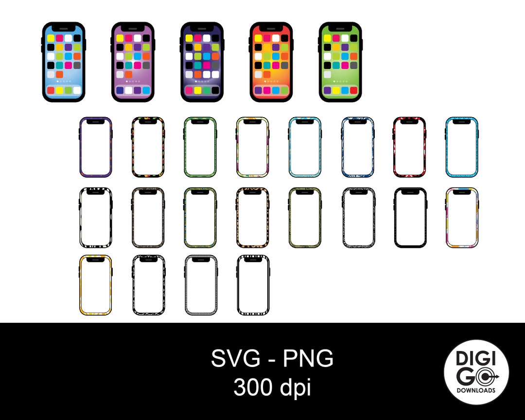 Smart Phone Svg / Cell Phone Clipart / Mobile Phone Svg / Cell Phone ...