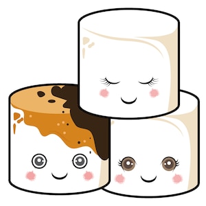Marshmallow Face Svg / Marshmallow Svg / Marshmallow Png / Cute ...