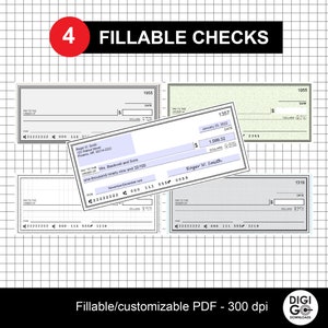 Blank Check Template / Editable Check Template / Printable Check ...