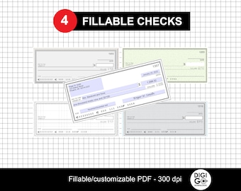 Plantilla de cheque editable / plantilla de cheque en blanco ...