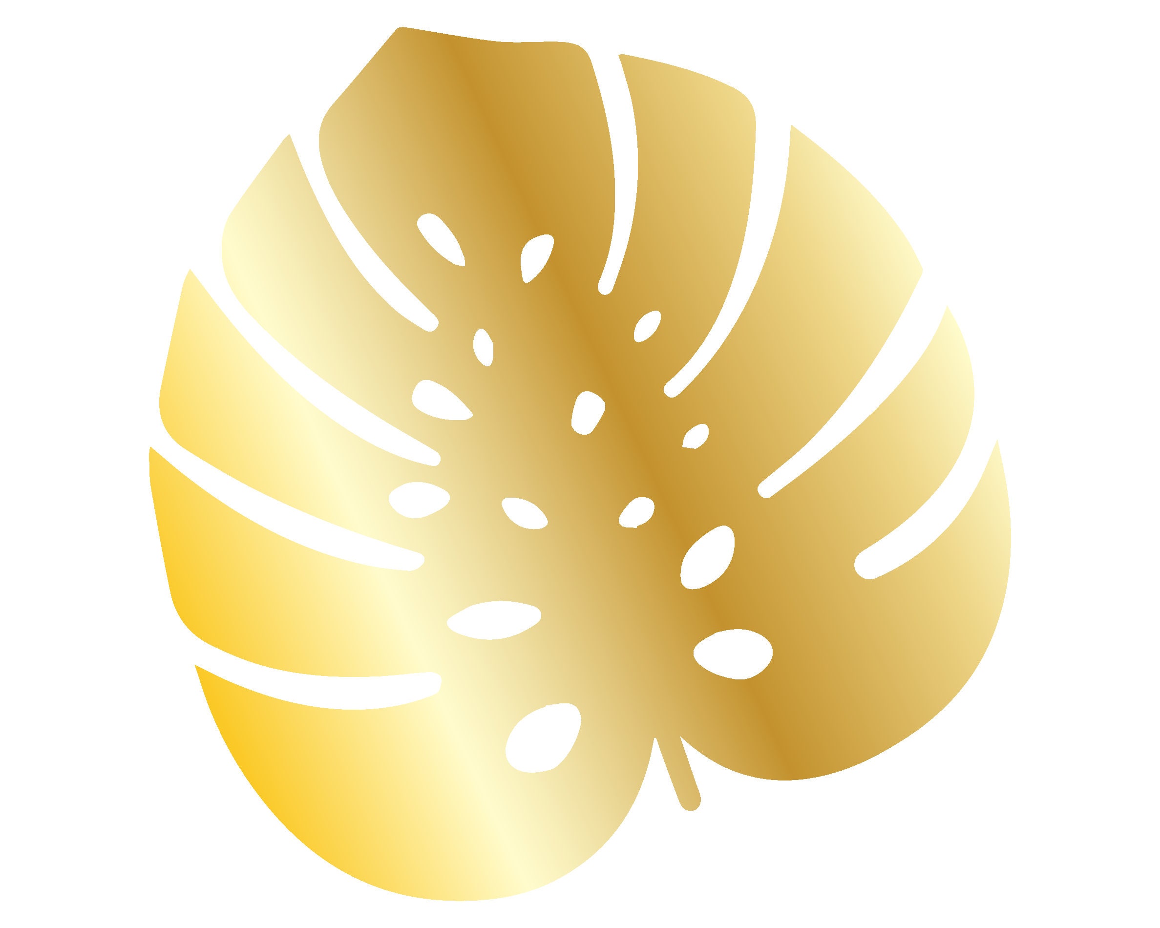 Gold Leaves Svg / Gold Monstera Leaf Svg / Jungle Leaves Svg / Palm ...