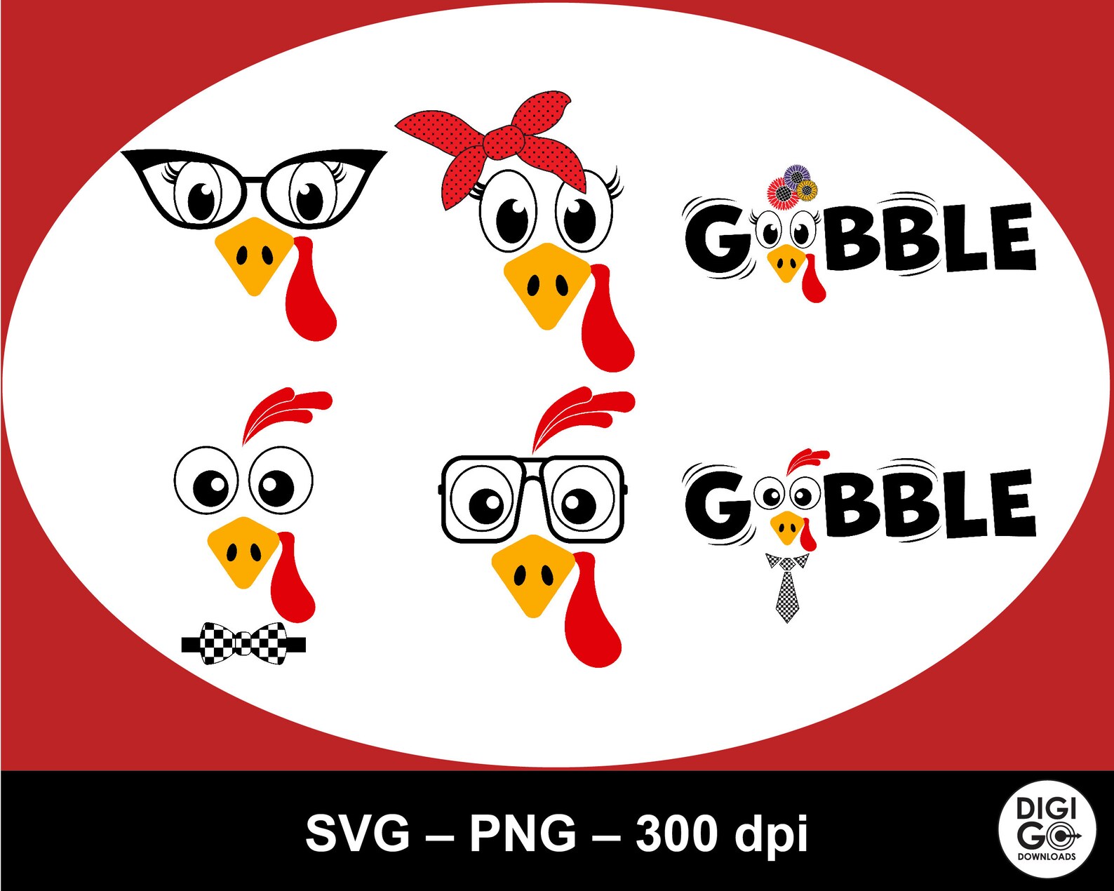 Turkey Face Svg / Thanksgiving Svg / Gobble Svg / Funny Kids - Etsy