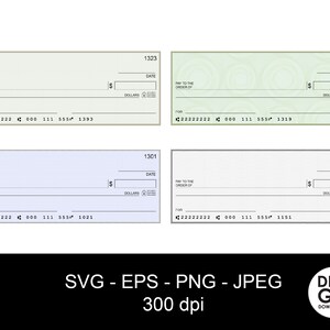 Check Template Svg / Blank Check Svg / Check Account Svg / | Etsy