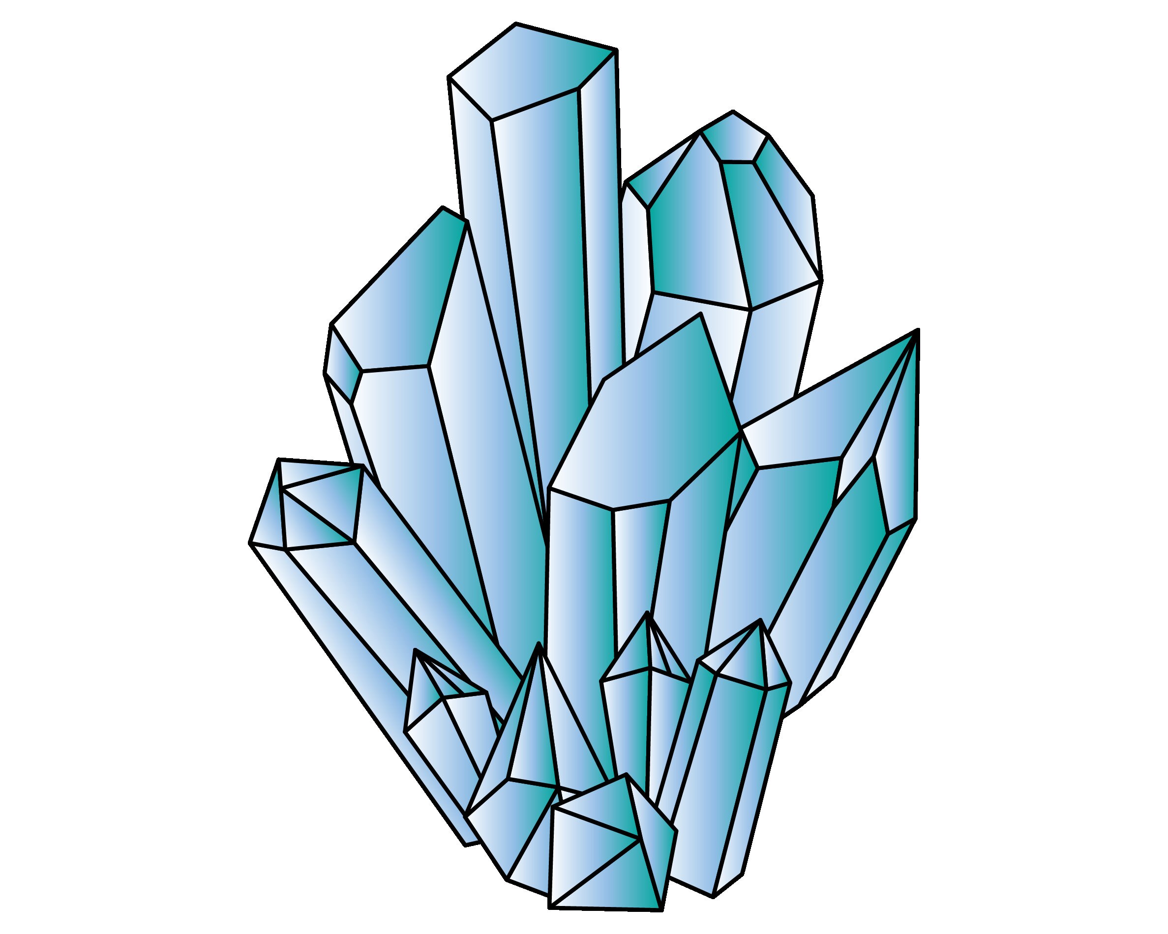 Crystal Cluster Svg / Crystal Svg / Crystal Clipart / Gemstone Svg ...