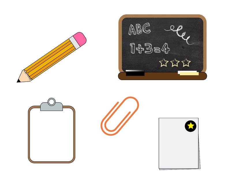 School Clipart Set / School Supplies Svg / Pencils / Back to School ...