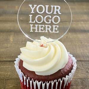 Custom Cupcake Toppers for Businesses or Corporate Events. Logo Cupcake ...