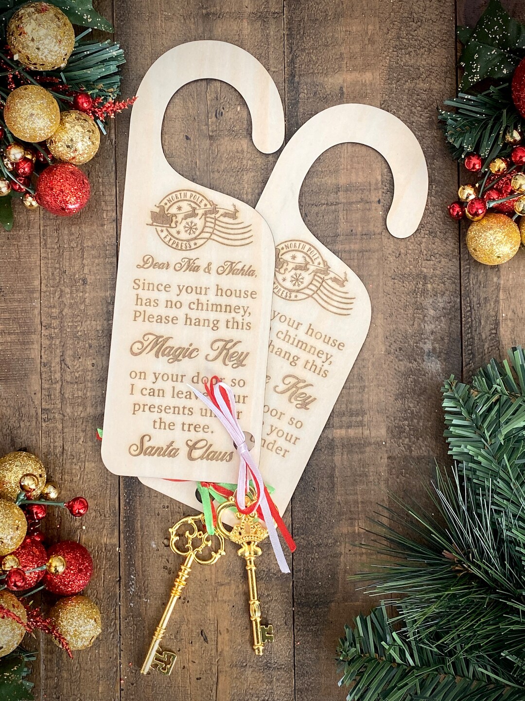 Santa's Magic Key Door Hanger - Gift From Santa - Xmas Door Hanger ...