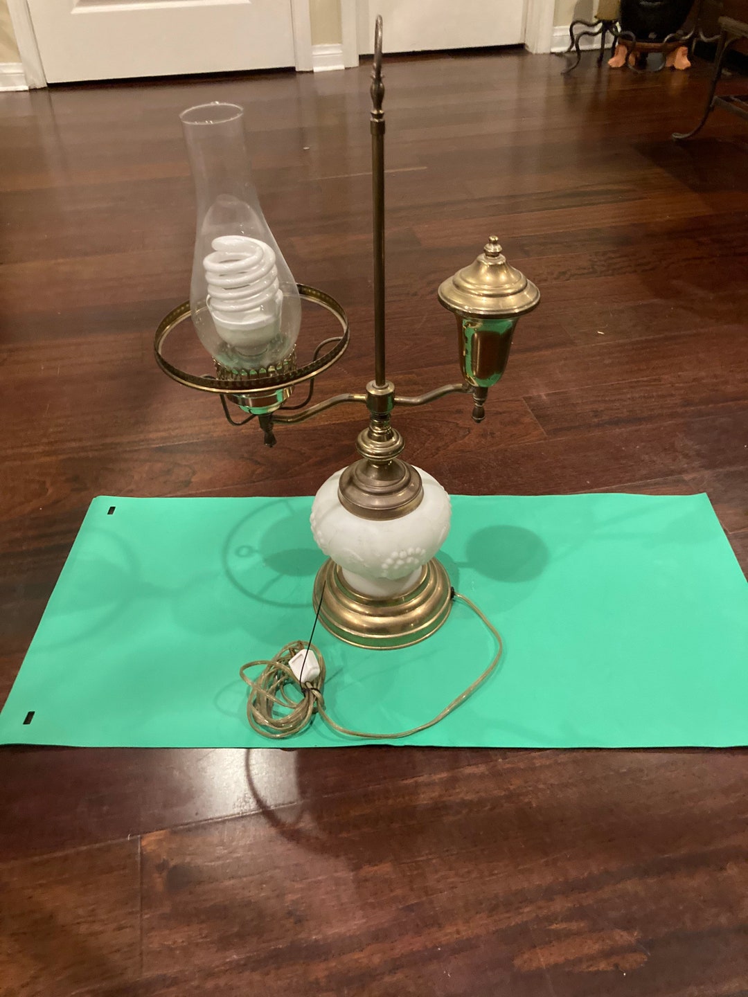 Antique Brass Oil Lamp , Professionally Converted Into Electric Lamp - Etsy