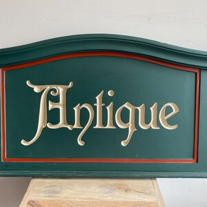 Vintage Carved Wood antique Sign - Etsy
