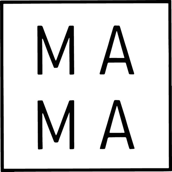 MAMA Square SVG Cut - Etsy