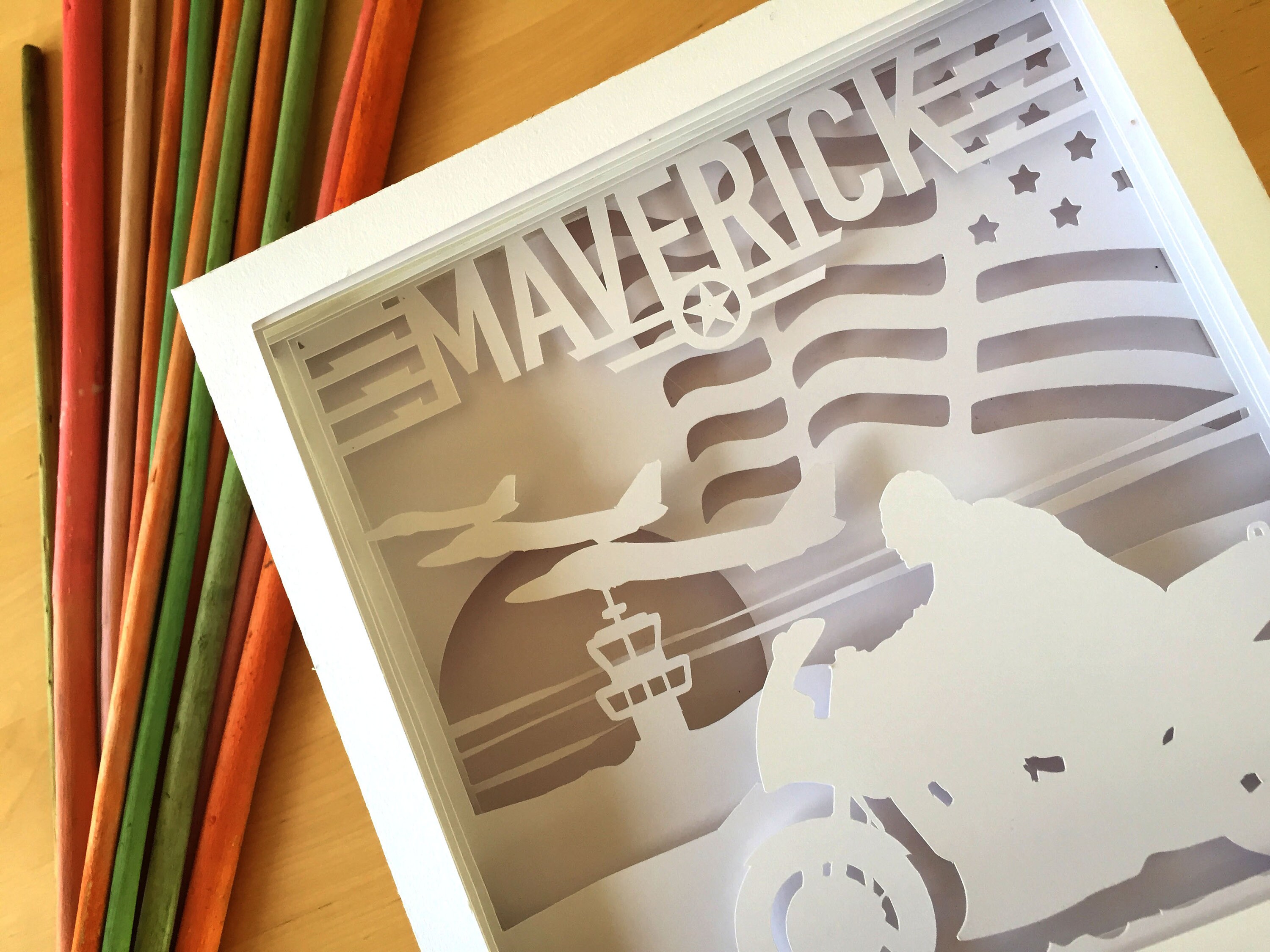 AIR FORCE SVG Light Box Topgun Svg Army Paper Light Box Military Shadow ...