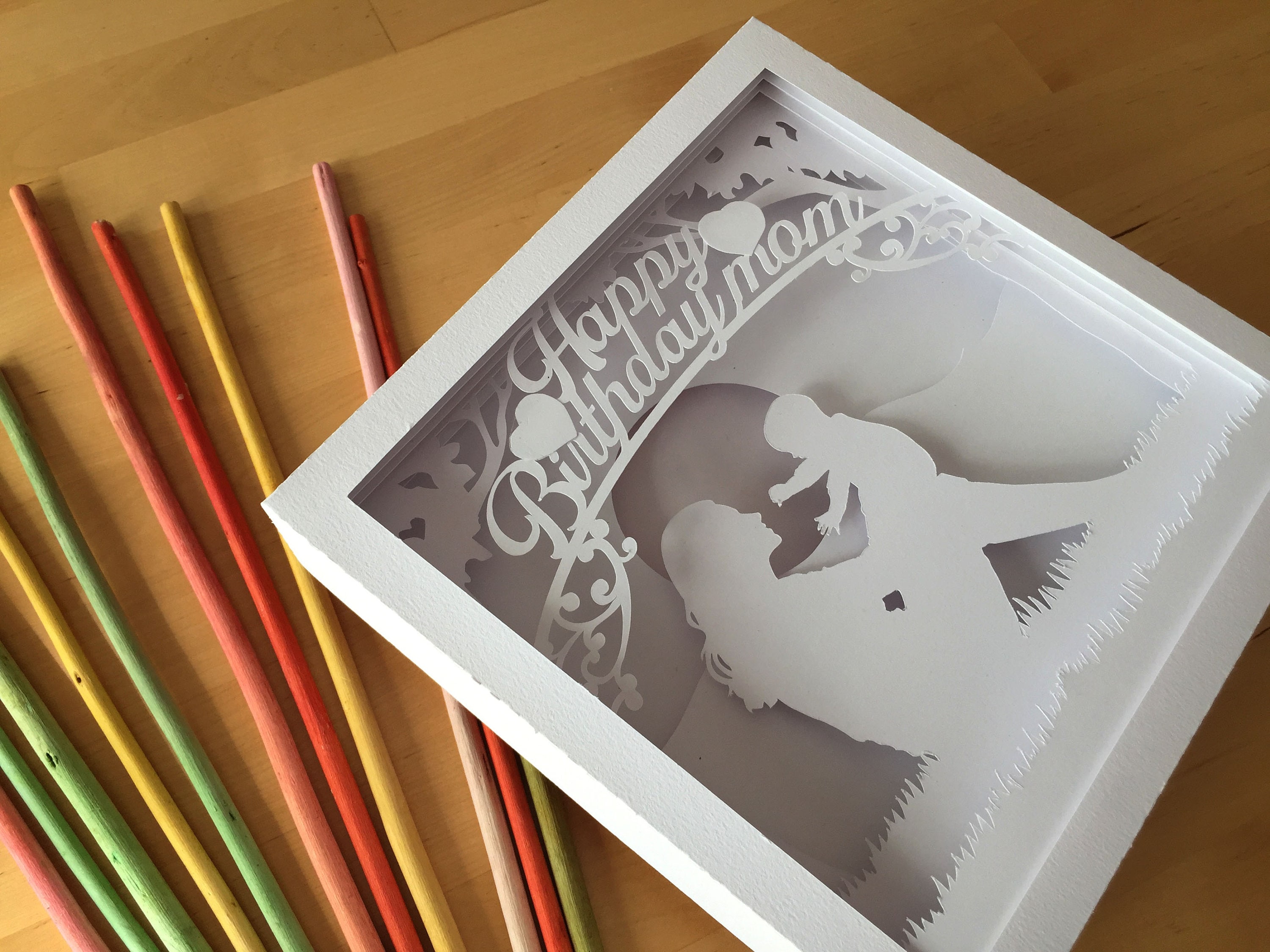 Mom Shadow Box Svg Bundle Light Box Template Mother Shadow - Etsy