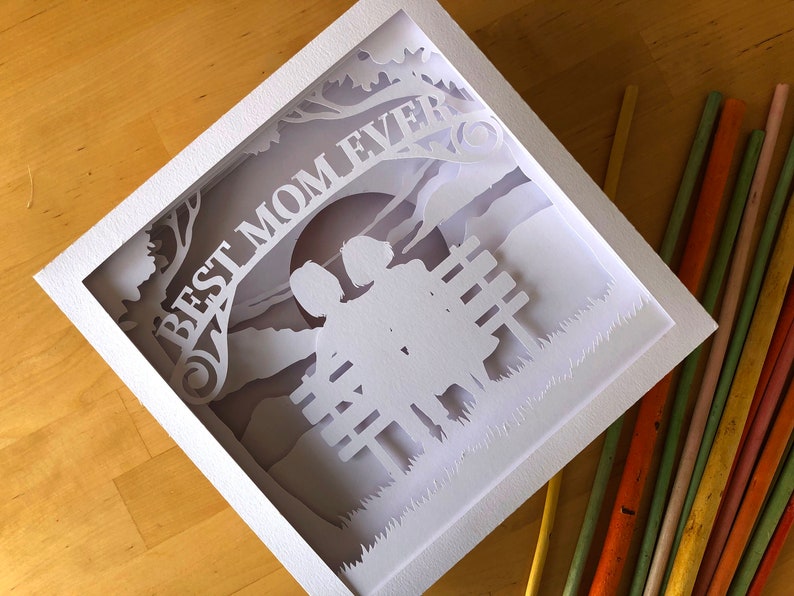 Mom Shadow Box Svg Bundle, Light Box Template, Mother Shadow Box Svg ...