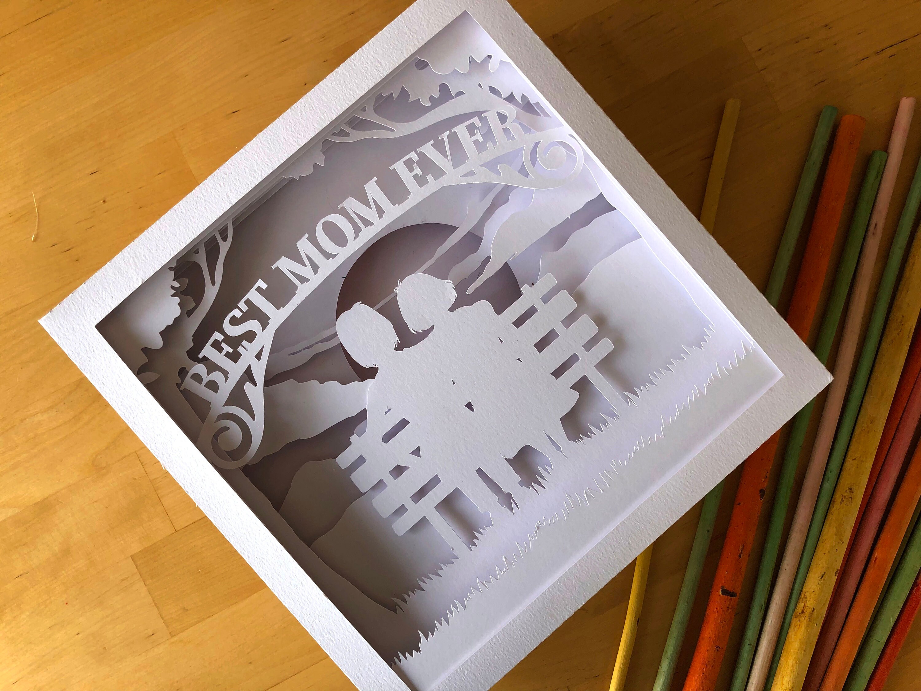 Mom Shadow Box Svg Bundle, Light Box Template, Mother Shadow Box Svg, Mother Lightbox, 3D Shadow ...