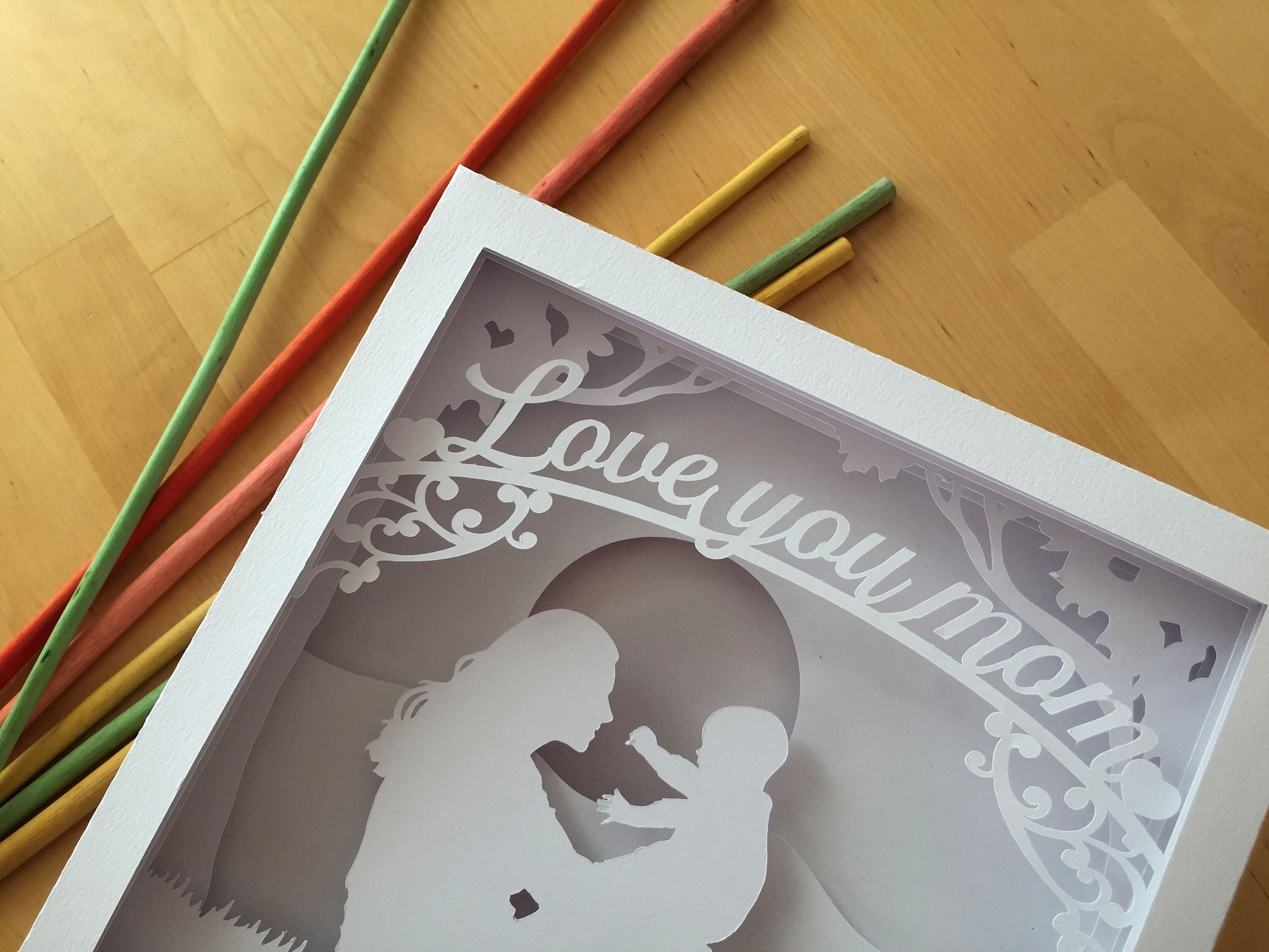 Mom Shadow Box Svg Bundle Light Box Template Mother Shadow - Etsy