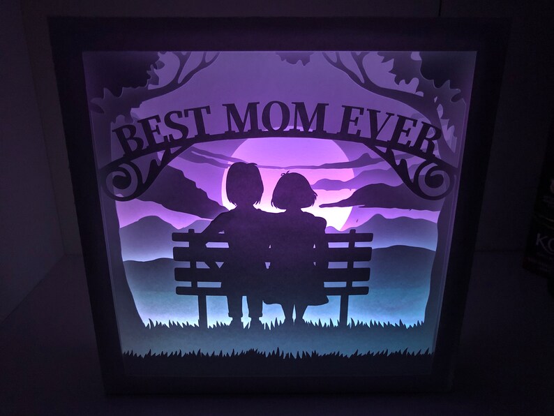 Mom Shadow Box Svg Bundle Light Box Template Mother Shadow - Etsy Canada