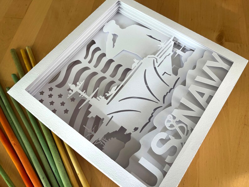 Military Shadow Box Soldier Light Box Army US Svg Veteran - Etsy