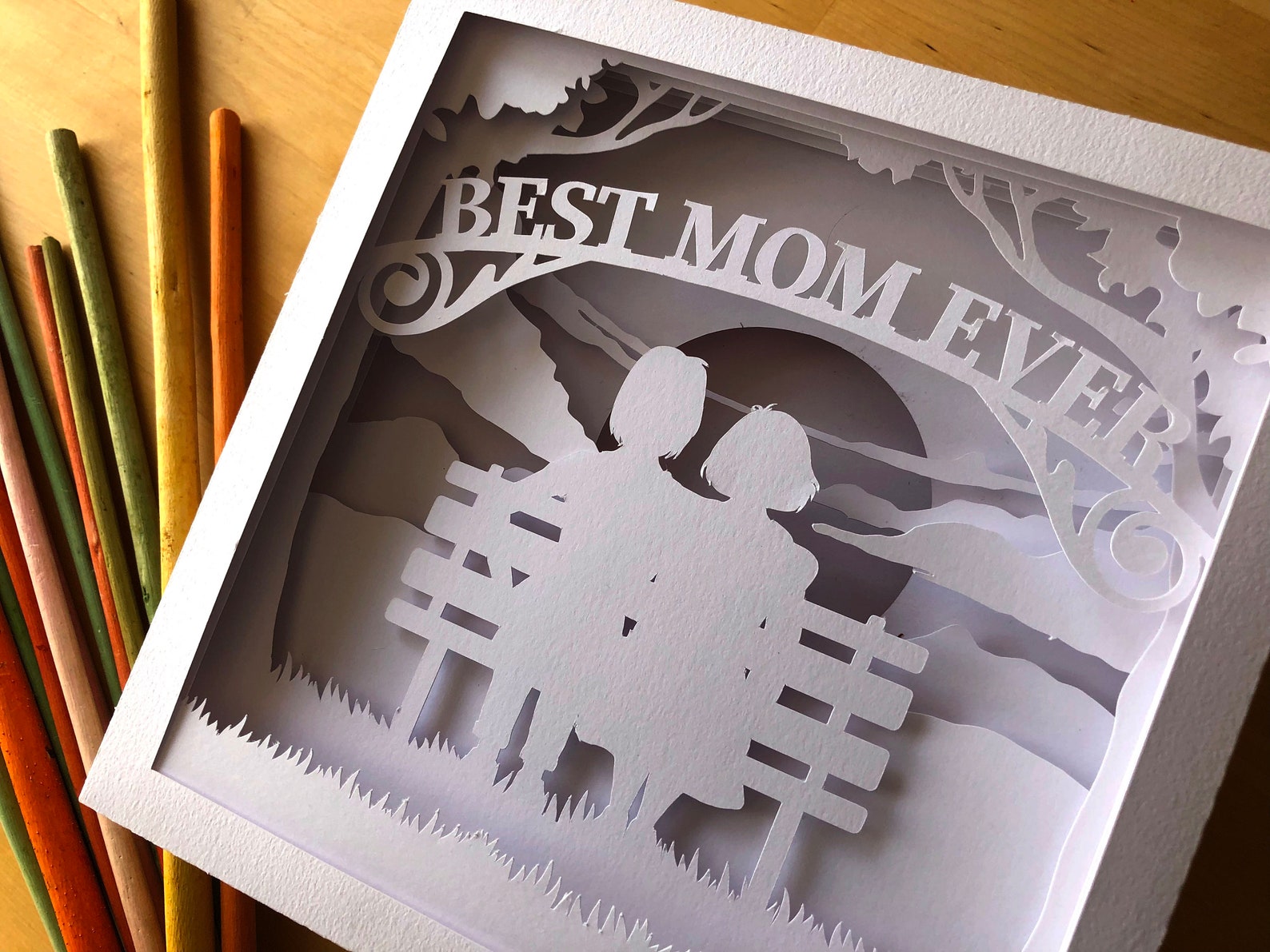 Mom Shadow Box Svg Bundle, Light Box Template, Mother Shadow Box Svg ...