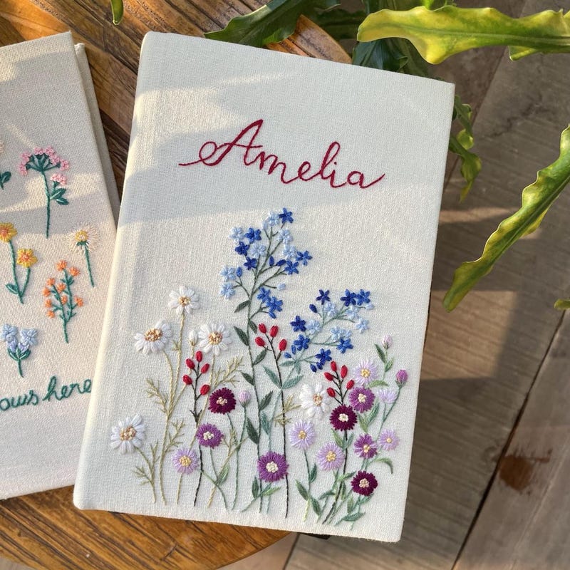 Embroidered Notebook - Etsy