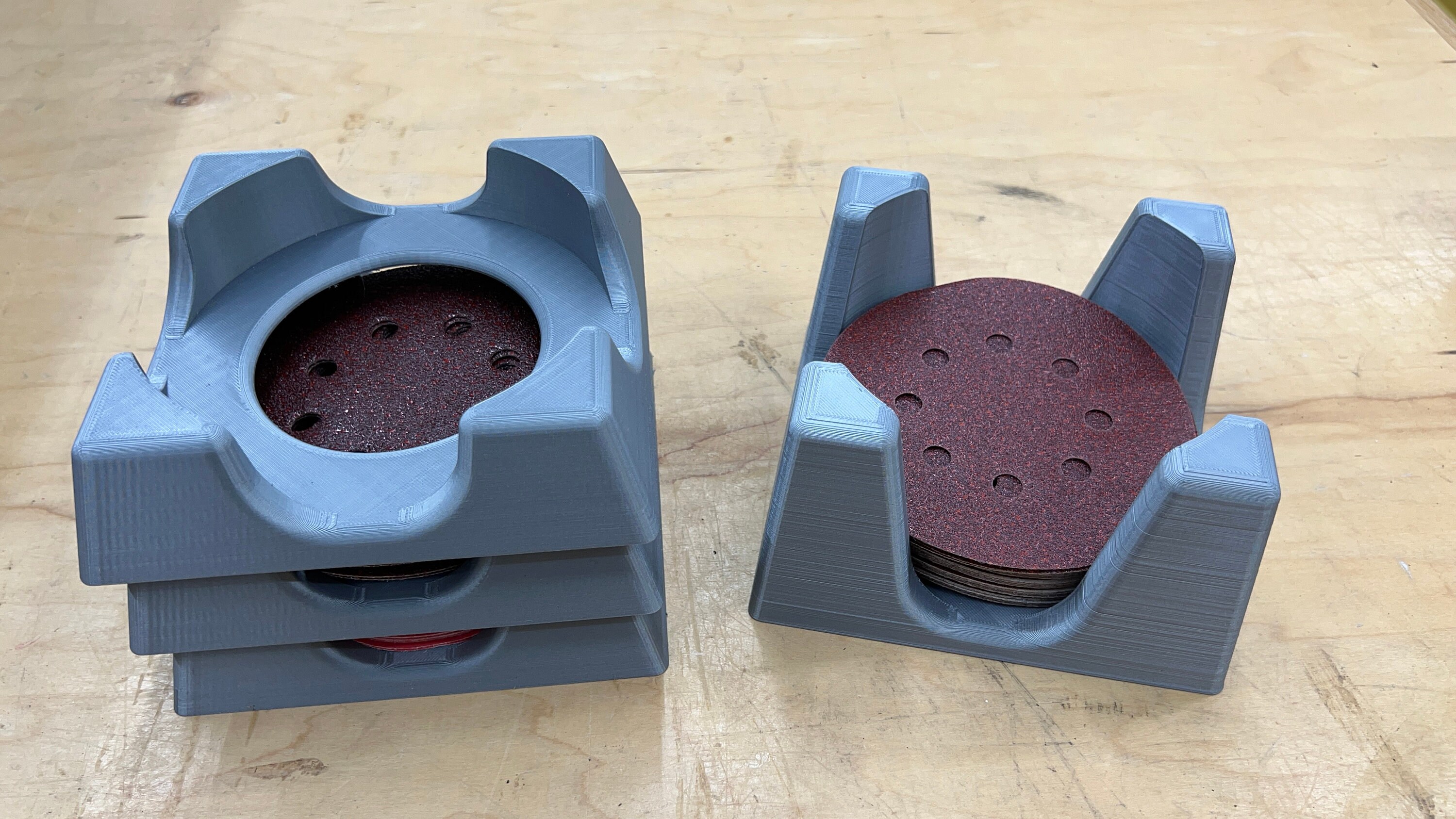 Sanding Disc Organizers STL Files / Stackable Sandpaper Storage / 3D ...