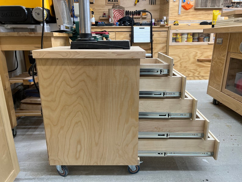 Mobile Tool Stand / Drill Press Stand /DIY Woodworking Plans - Etsy