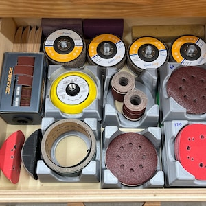 Sanding Disc Organizers STL Files / Stackable Sandpaper Storage / 3D ...