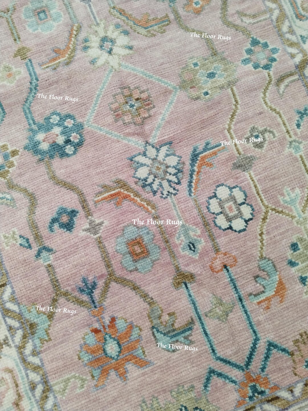 Pink Oushak Rug 9x12, Bedroom Pink Oushak 8x10, Livingroom Pink Oushak ...