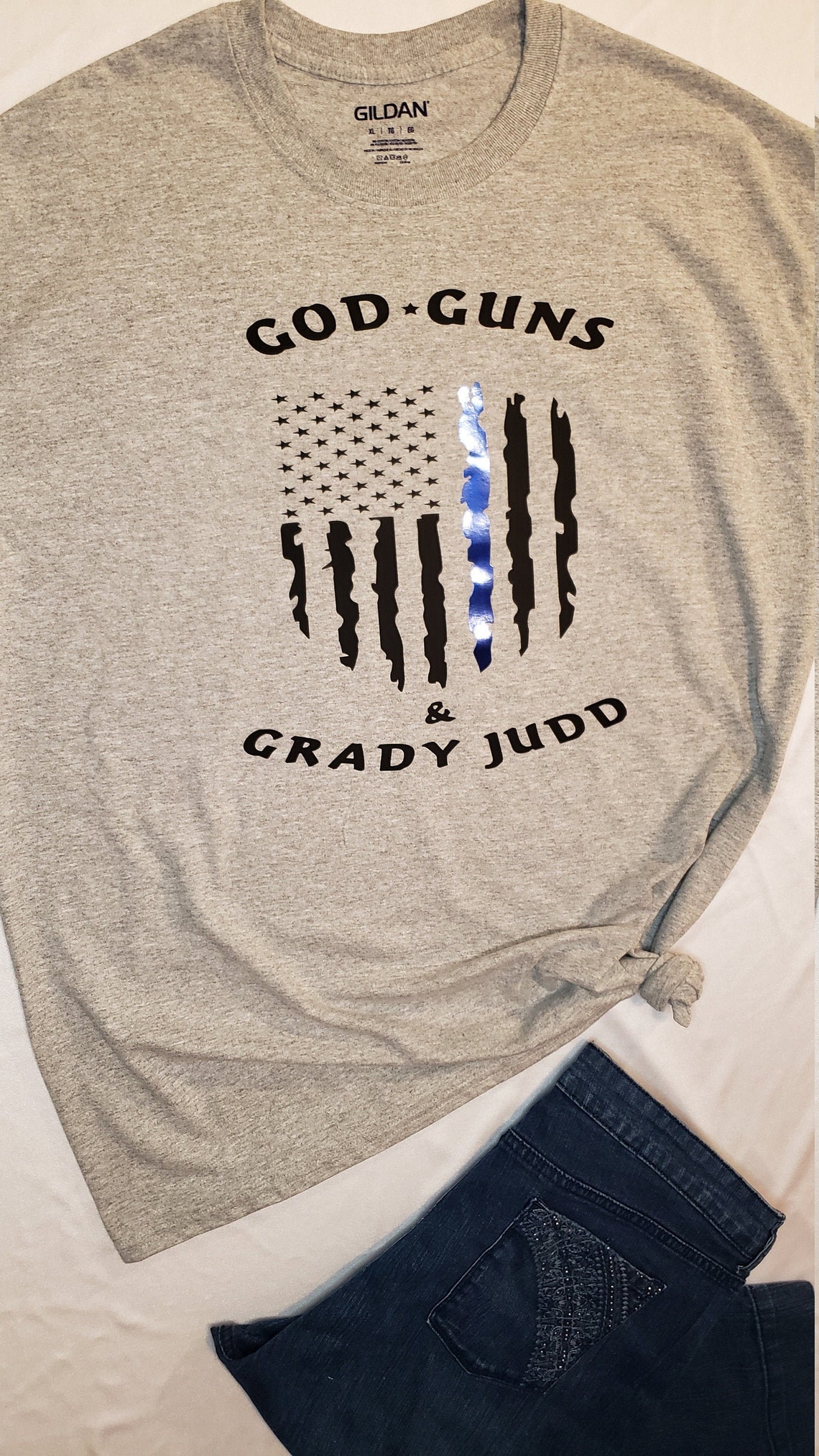God Guns & Grady Judd Thin Blue Line - Etsy