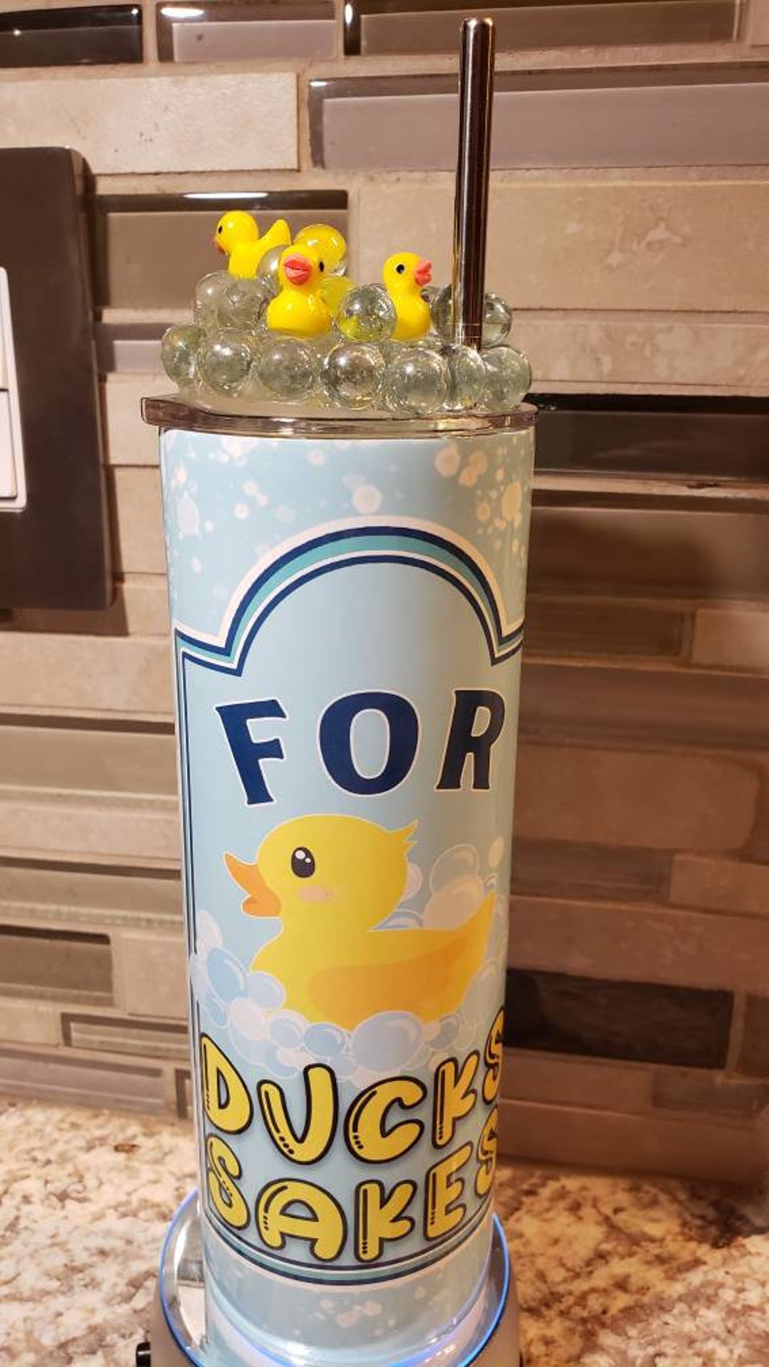 For Ducks Sake 20oz Lid W/removable Topper - Etsy