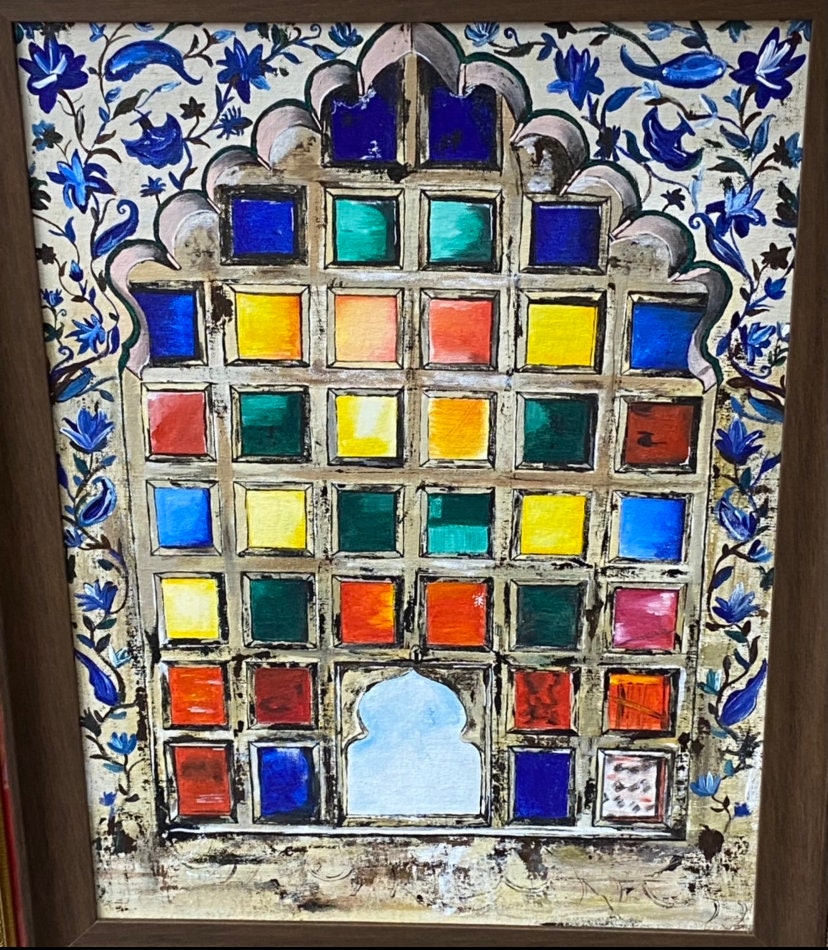 Beautiful Handmade old monument part painting | Etsy