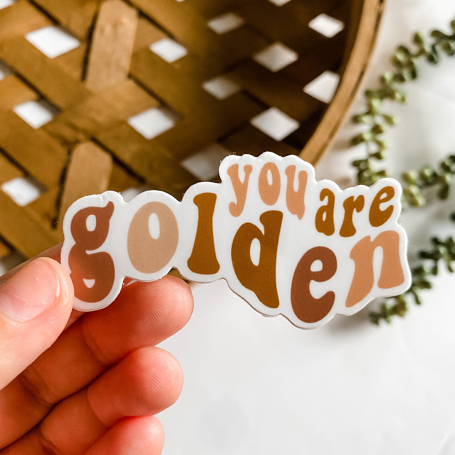 You Are Golden Sticker Youre So Golden Sticker Golden Etsy