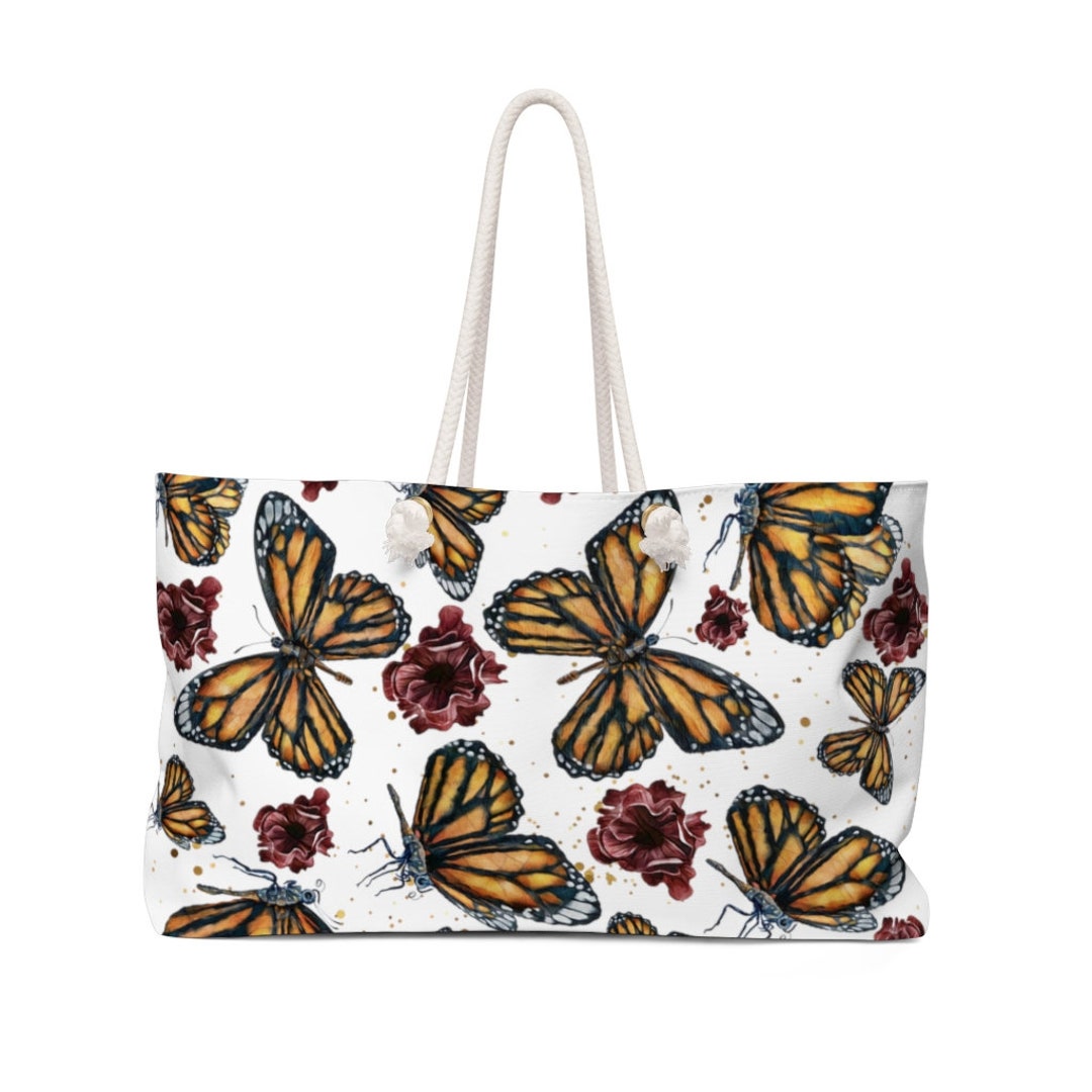 Monarch Butterfly/weekender Bag/fall Shopping Bag/monarch - Etsy