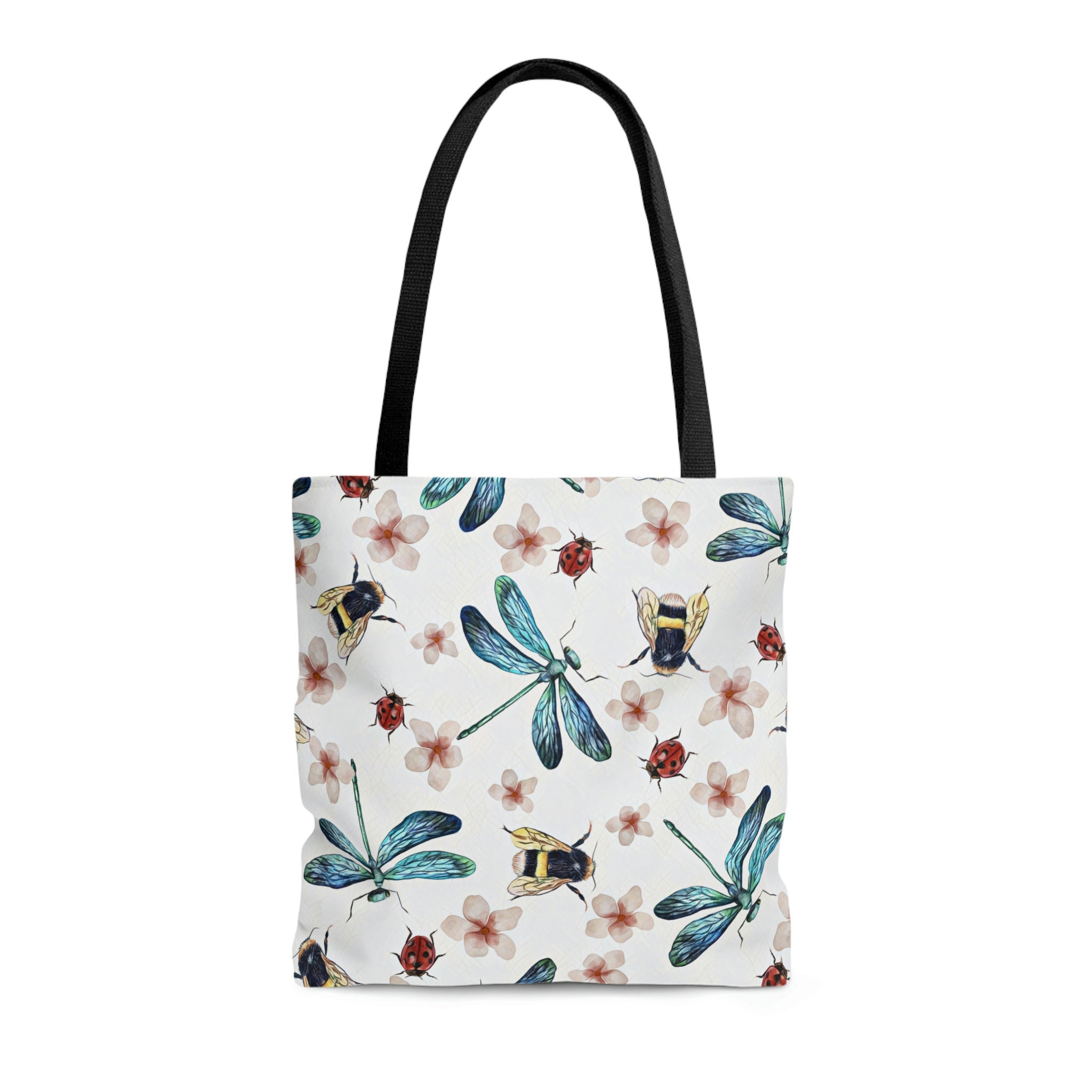 Spring Bugs Tote/dragonflies/bees/ladybugs/ Fresh Shopping Bag/nature ...