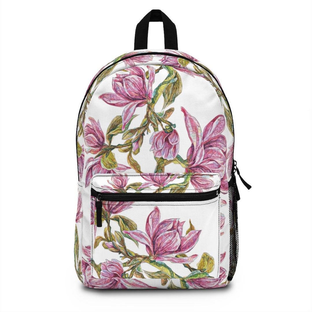 Backpack/magnolia Flower Backpack/pink Flower Backpack/women Backpack ...