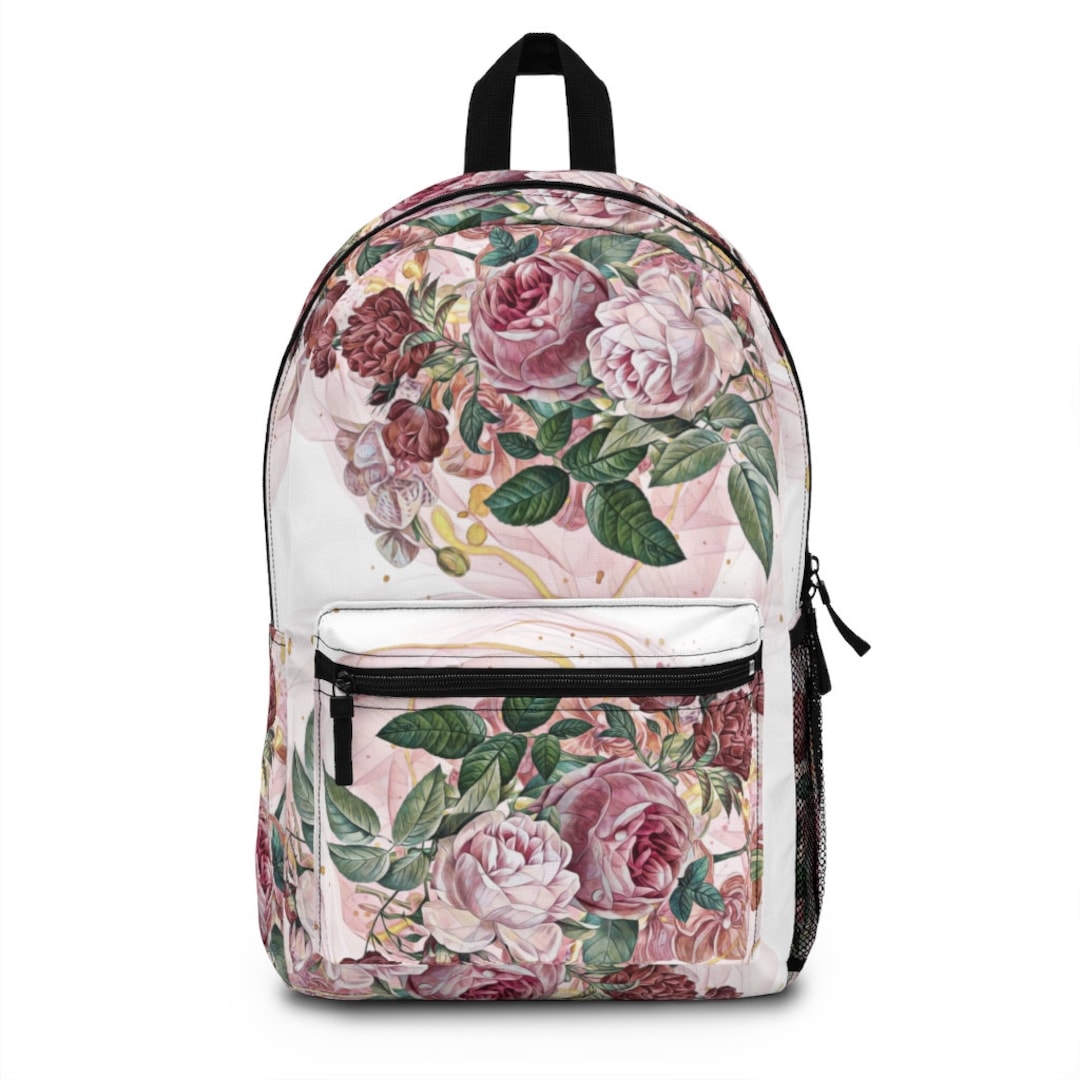 Pink Roses Backpack/school Backpack/ Women Backpack/knapsack/outdoor ...