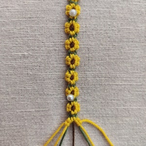 Sunflower Macrame Bracelet, Summer Accessory - Etsy