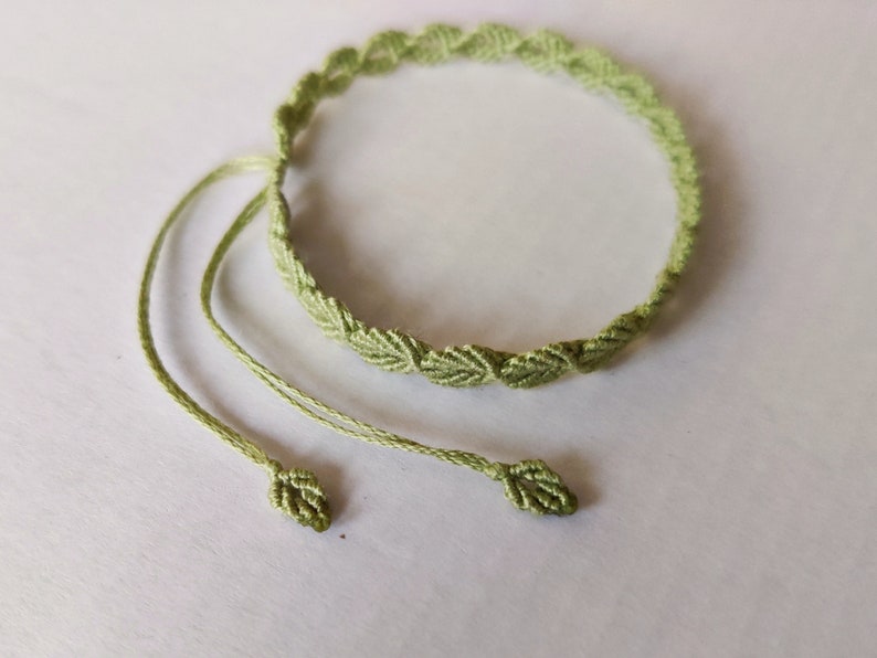 Leaf Macrame Knotted Bracelet - Etsy