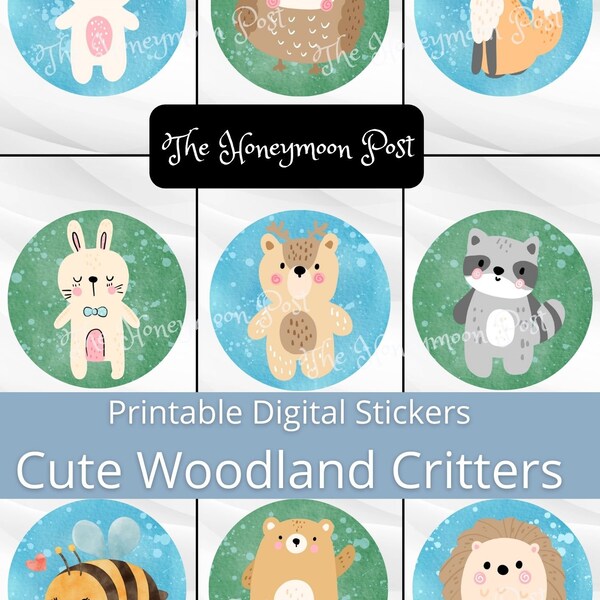Cute Woodland Stickers - Etsy