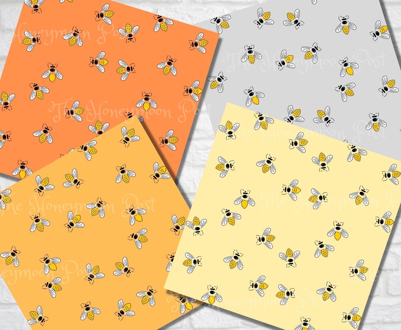 Instant Download Bumble Bee Insect Paper Pack 24 Ephemera Sheets ...