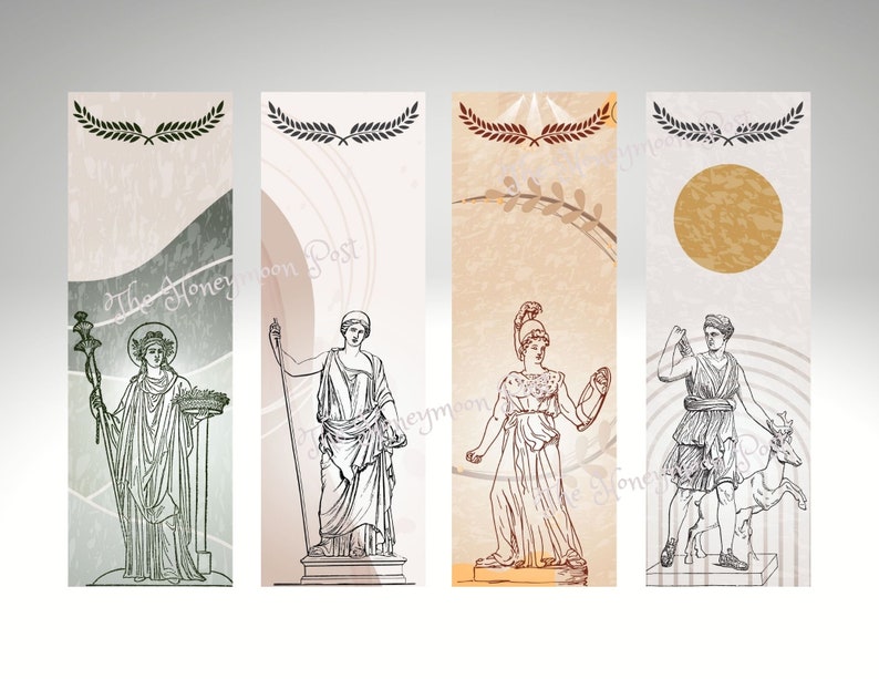 Instant Download Printable Ancient Greek Goddesses Bookmarks, Witchy ...