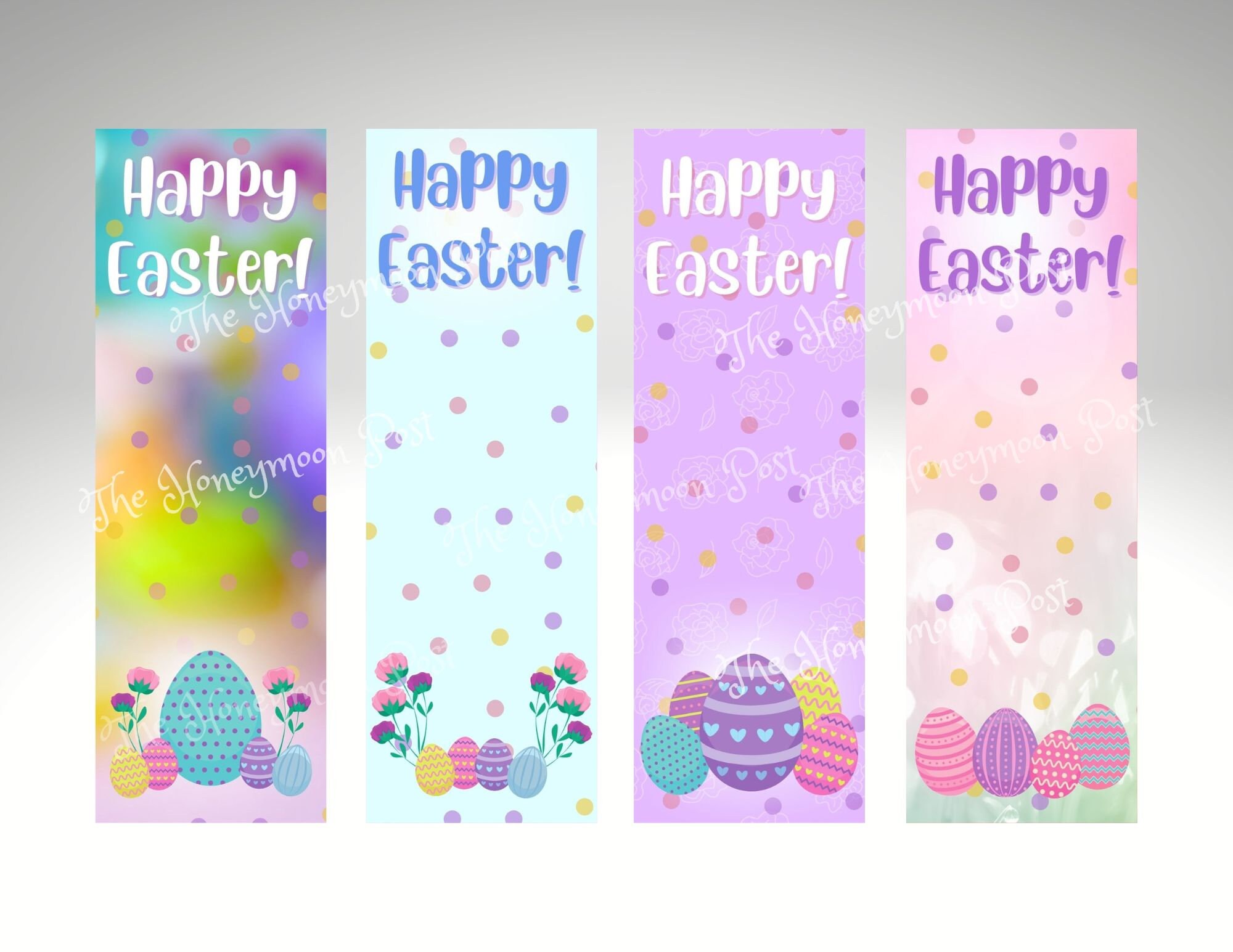 Instant Download Printable Bookmarks, Pastel Easter Egg Bookmarks, Jpg ...