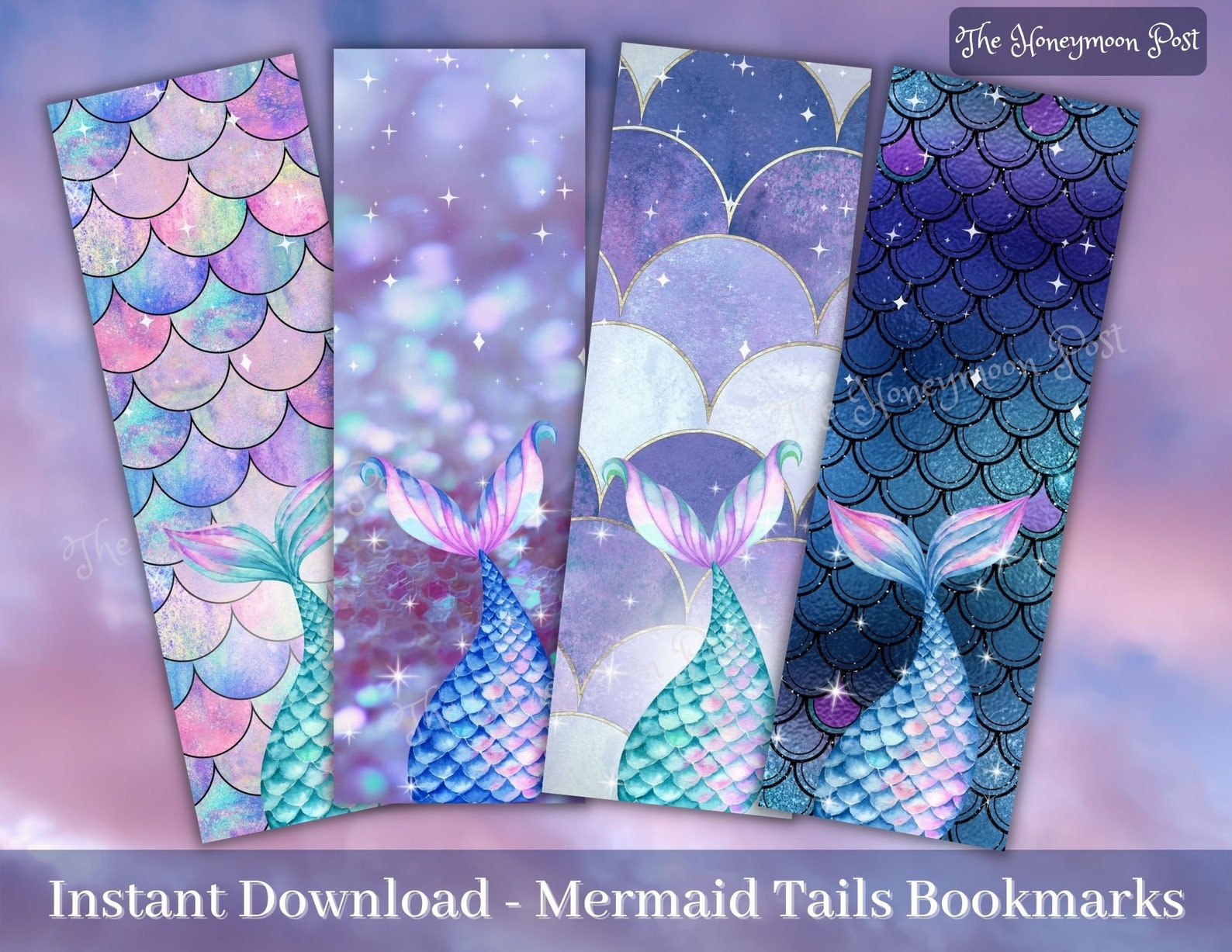 Instant Download Printable Bookmarks, Magical Mermaid Tails Bookmarks ...