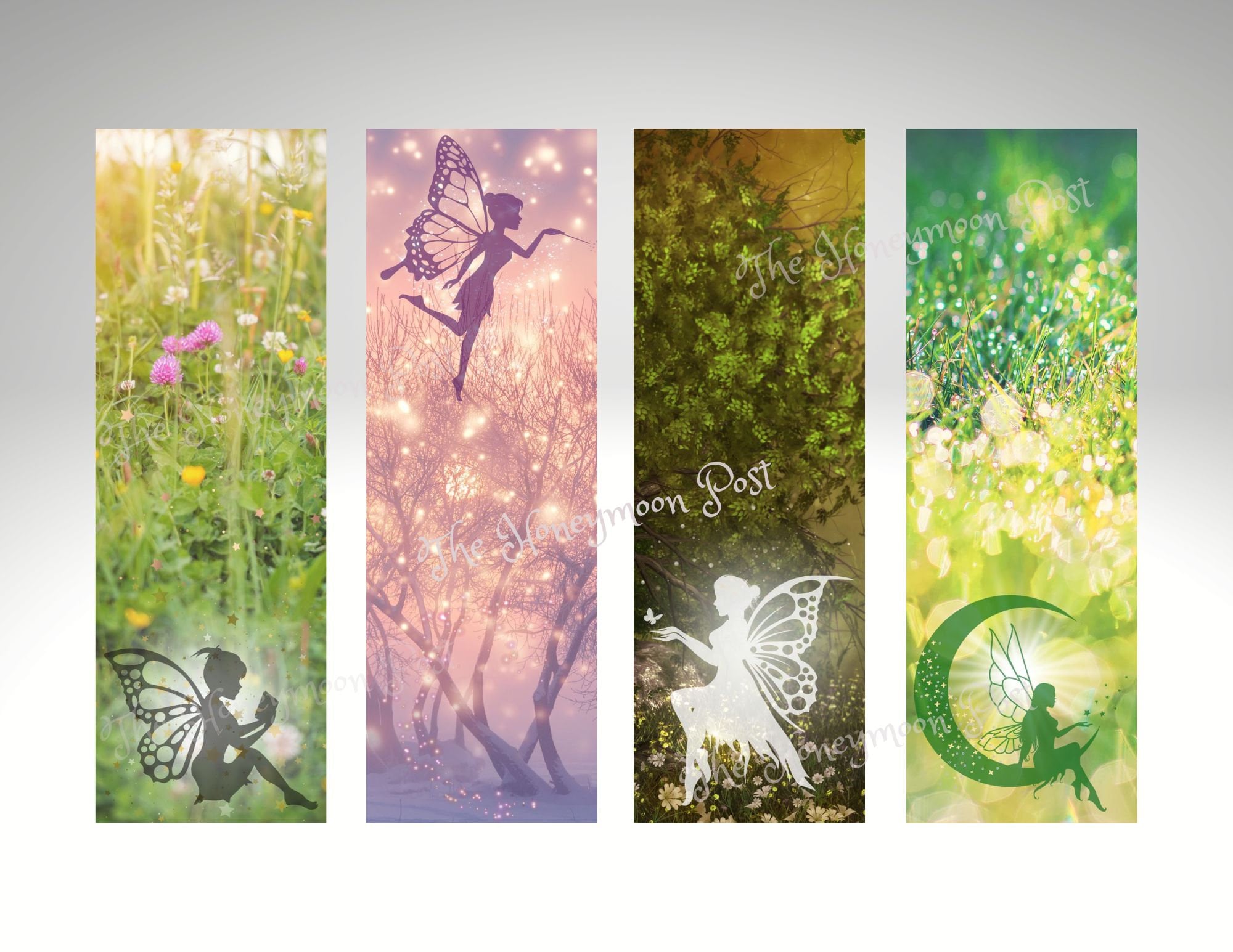 Instant Download Printable Bookmarks, Magical Garden Fairy Bookmarks ...