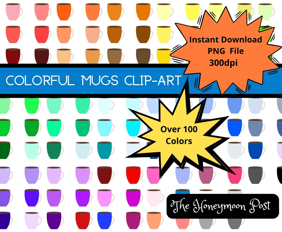 Instant DOWNLOAD Clip Art, Clock Watch Face, 104 Images, PNG Rainbow ...