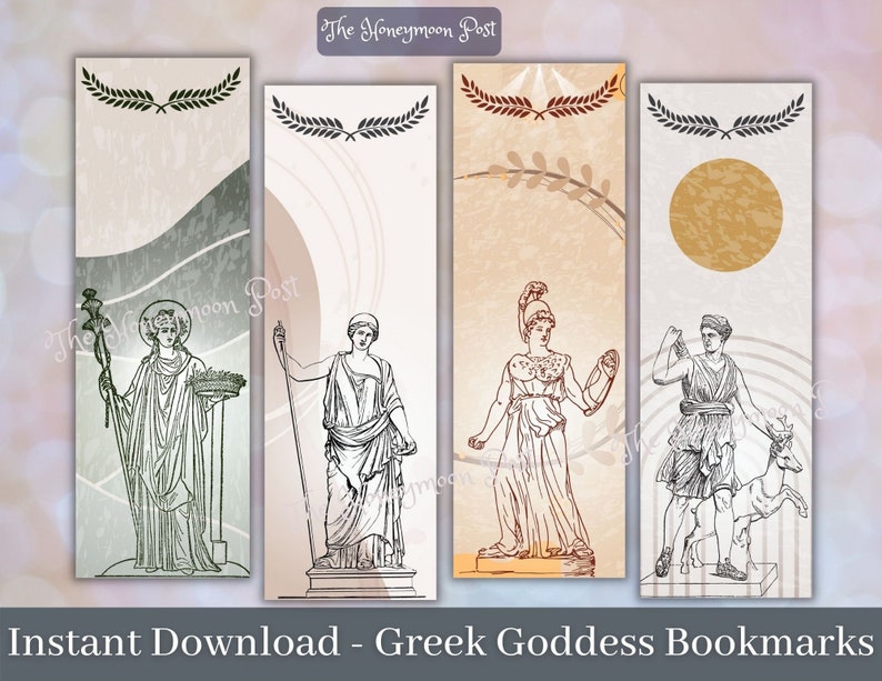 Instant Download Printable Ancient Greek Goddesses Bookmarks, Witchy ...