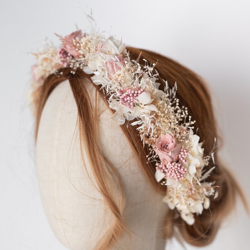 Pink Flower Crown - Etsy