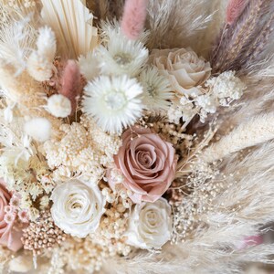 Dusty Pink Everlasting Wedding Bouquet / Preserved Rose Flower Bouquet ...